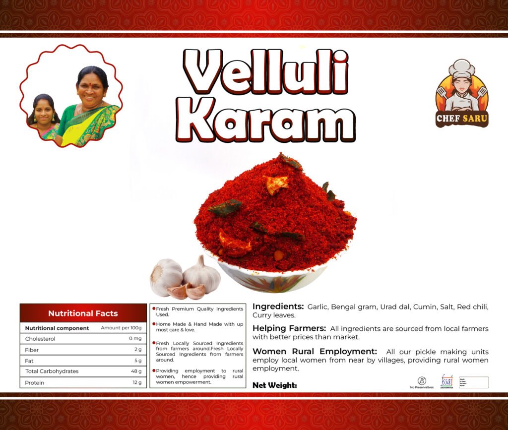 Vellulli Talimpu Karam | Chef Saru Foods